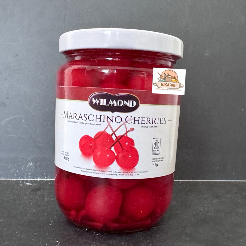 Jual Wilmond Maraschino Cherries 375 gr Buah cherry merah tangkai ...