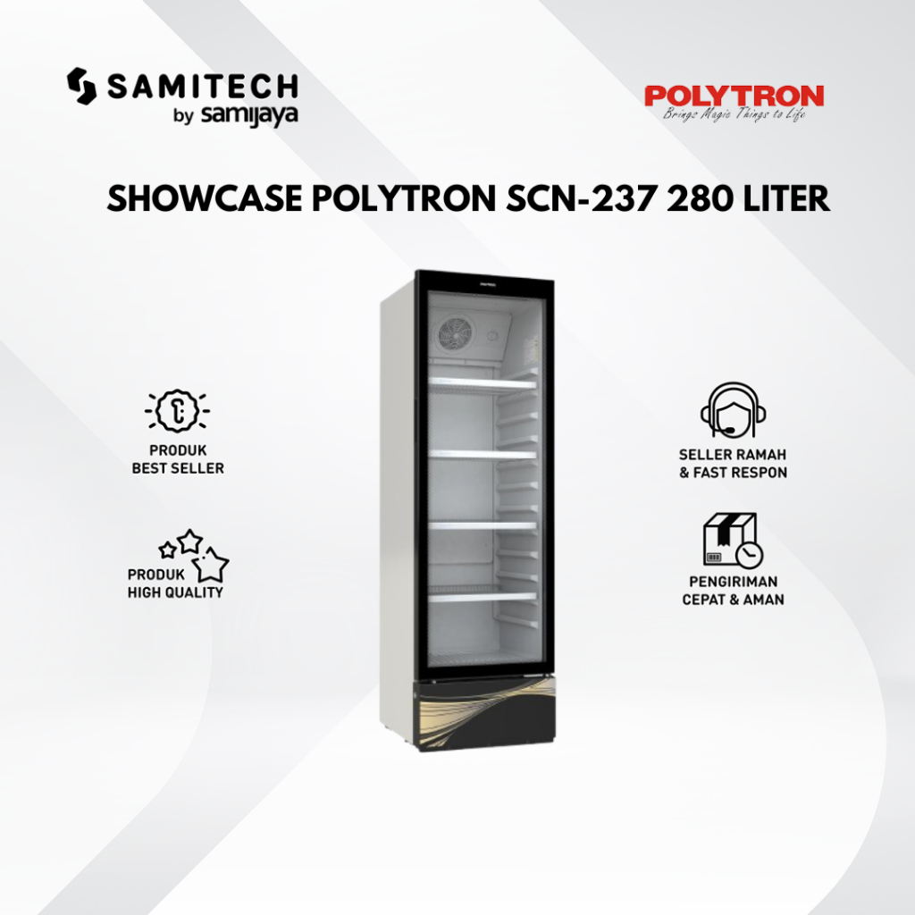 Jual SHOWCASE POLYTRON SCN-237 SCN 237 FAST COOLING 280 LITER | Shopee ...