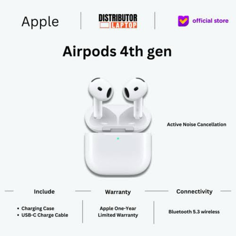 Jual Apple Airpods 4 Airpod 4th Gen Active Noise Cancellation ANC ...