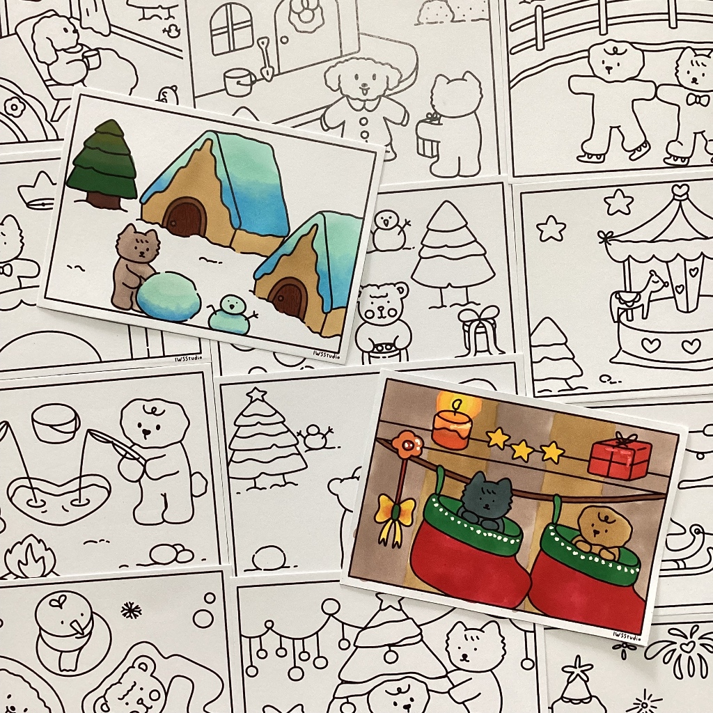 Jual MINI Coloring Sheet Cozy Coloring Sheet Lembar Mewarnai Buku ...