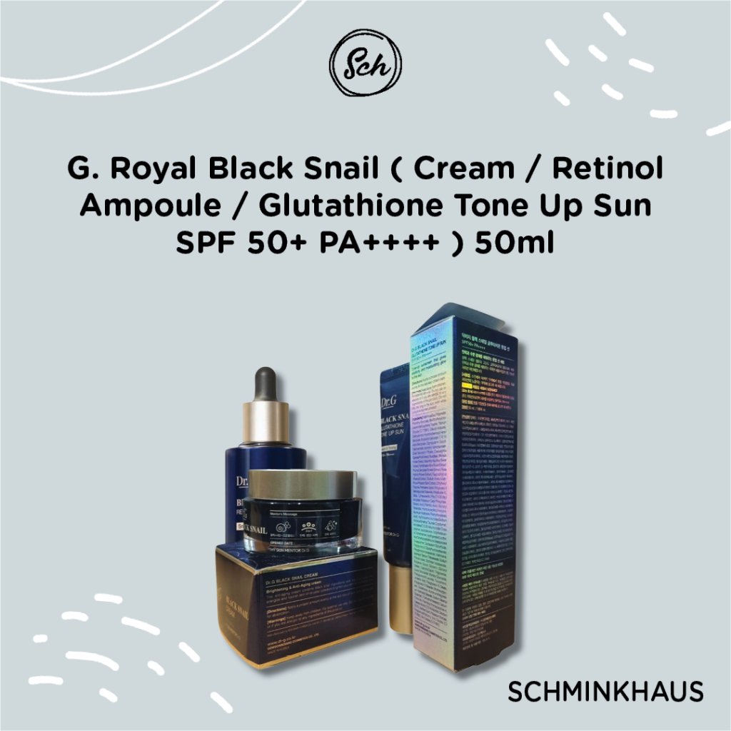 Jual G. Royal Black Snail ( Cream / Retinol Ampoule / Glutathione Tone ...