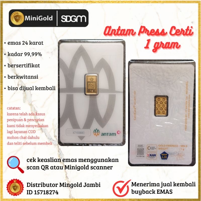 Jual Logam Mulia EMAS Antam Press Barcode 1 gram | Shopee Indonesia