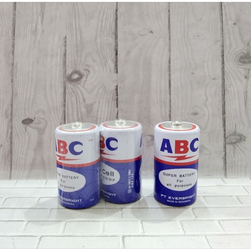 Jual BATERAI ABC BIRU BESAR R20 S - ABC | Shopee Indonesia