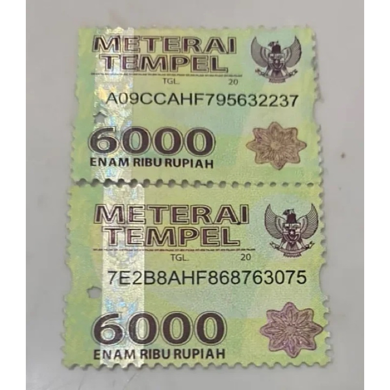 Jual Materai 6000 Asli Orginal | Shopee Indonesia