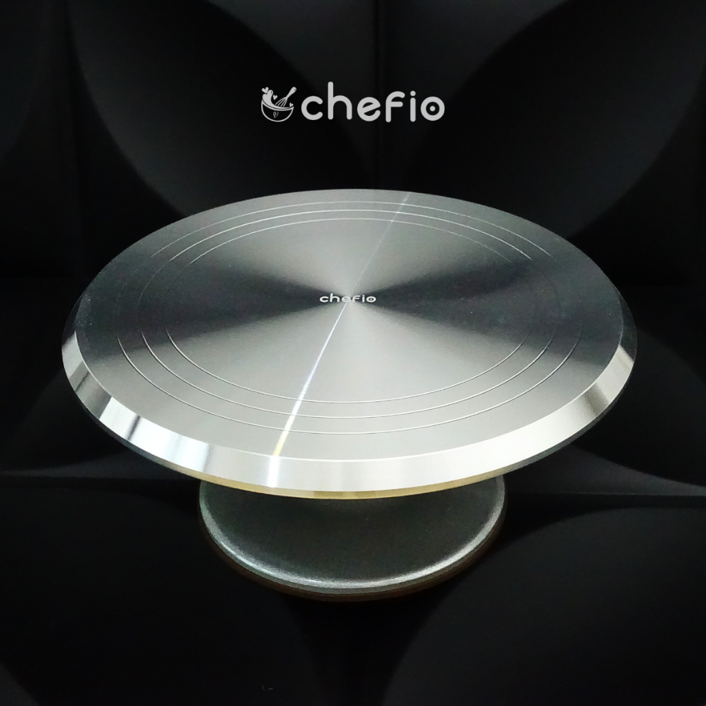 Jual Chefio Revolving Cake Stand Stainles Meja Putar Dekorasi Kue ...