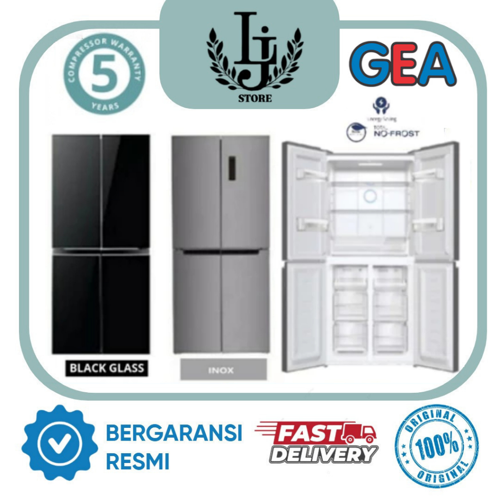 Jual Kulkas GEA 4 Pintu G4D522 Kulkas Set By Side 2 Pintu Lemari GEA Kulkas Side By Side ...