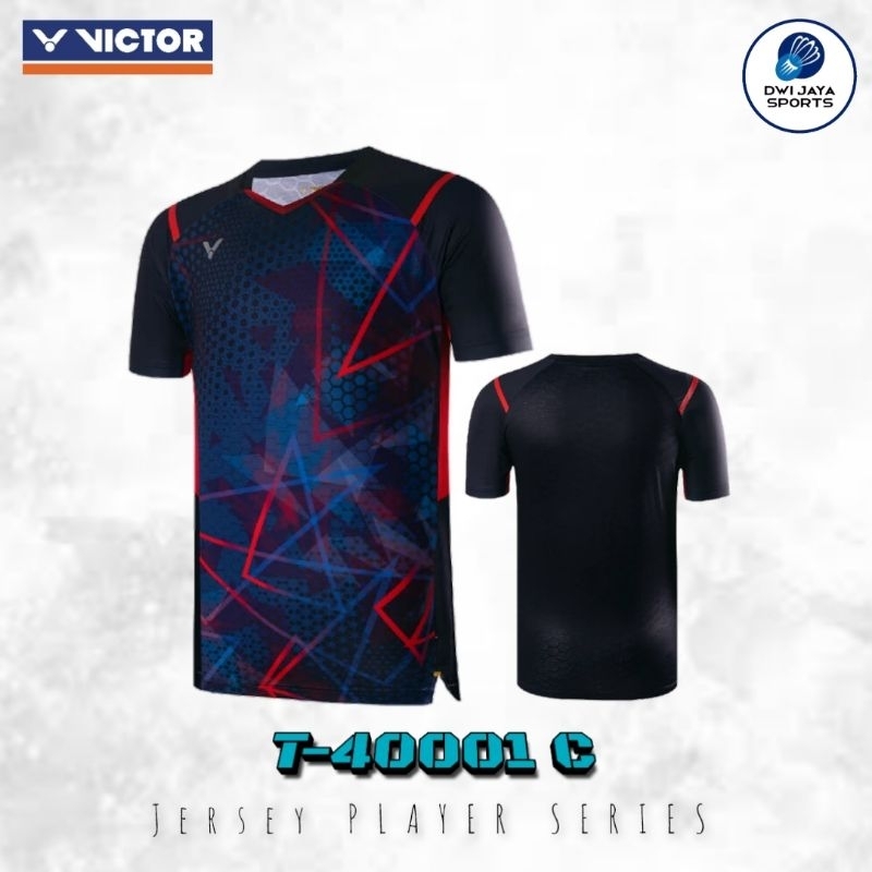Jual New Jersey Badminton Victor T-40001 C | Kaos Jersey Victor T 40001 ...
