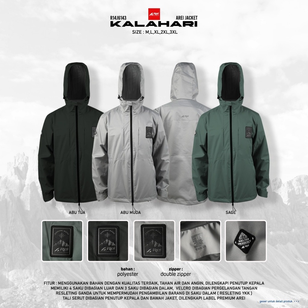 Jual Jaket Pria Arei Kalahari Arei Outdoorgear | Shopee Indonesia