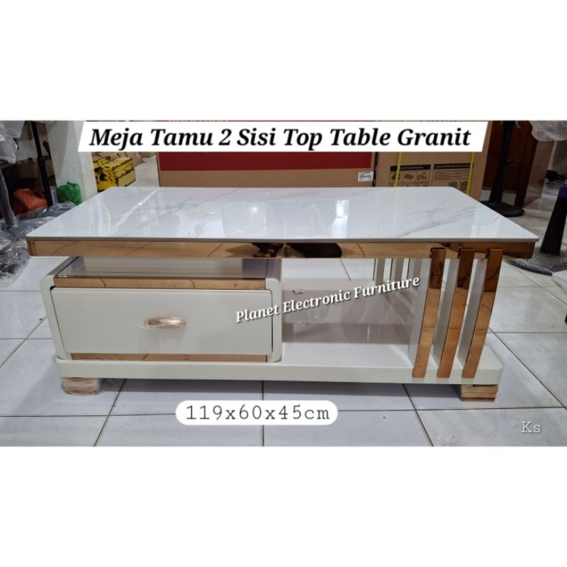Jual Meja Tamu Granit Meja Kopi Coffee Table Meja Etalase Meja Teras ...