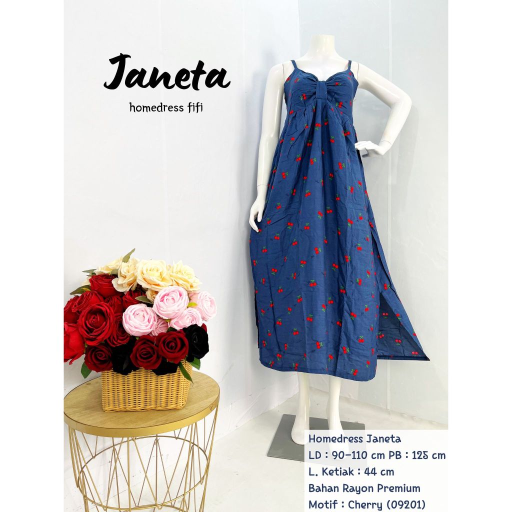 Jual Homedress Janeta Yukensi Daster FIFI Rayon Lova Premium Karet ...