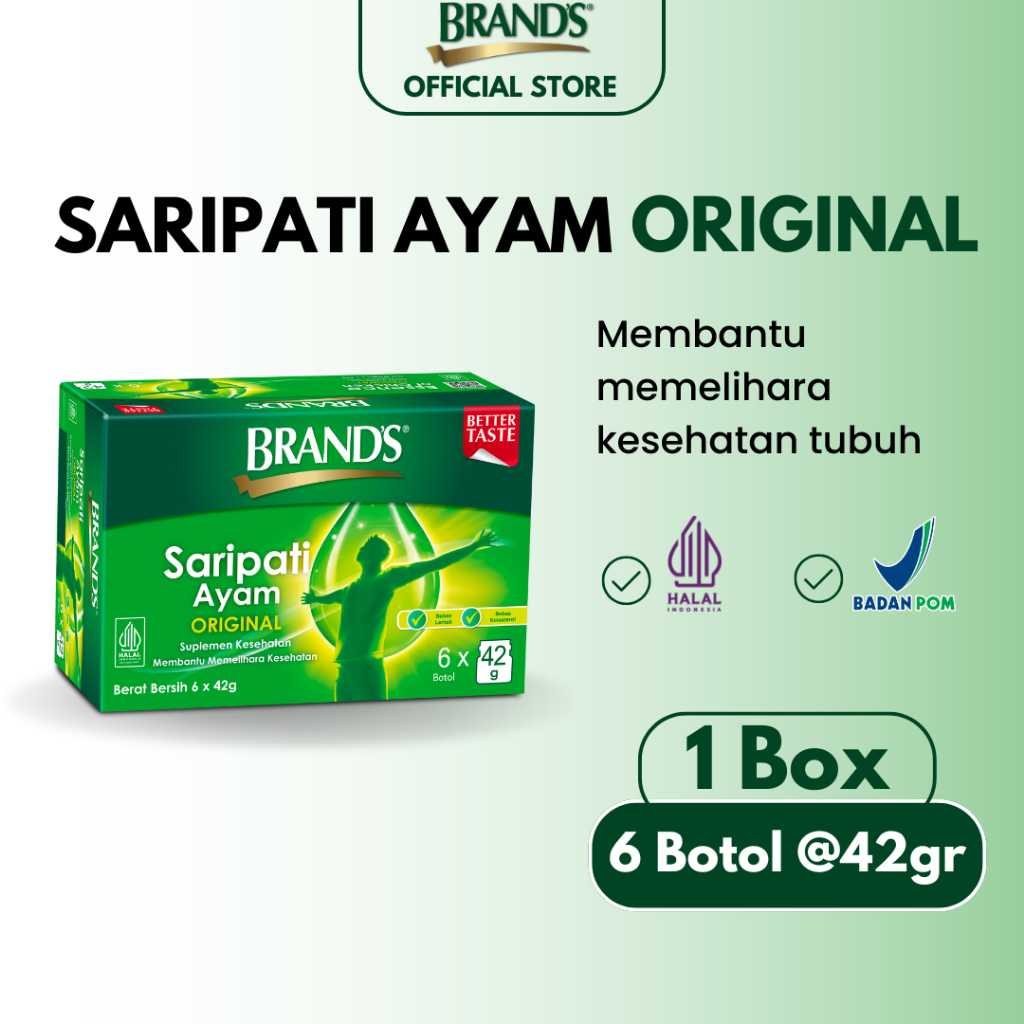 Jual BRAND'S Saripati Ayam Original 42gr - 1 Box (6 Botol) | Shopee ...