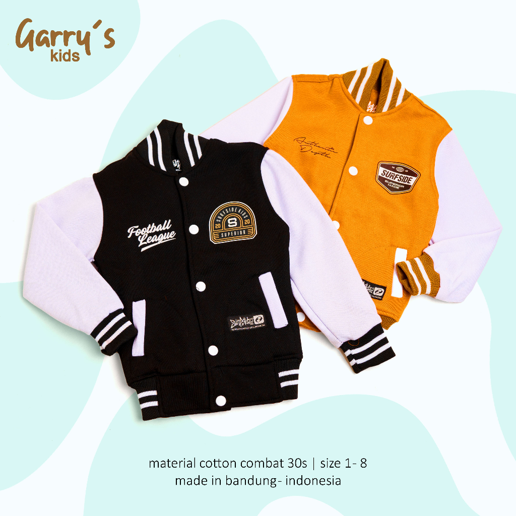 Jual Jaket Anak Varsity Baseball Premium Bahan Cotton Fleece Tebal ...