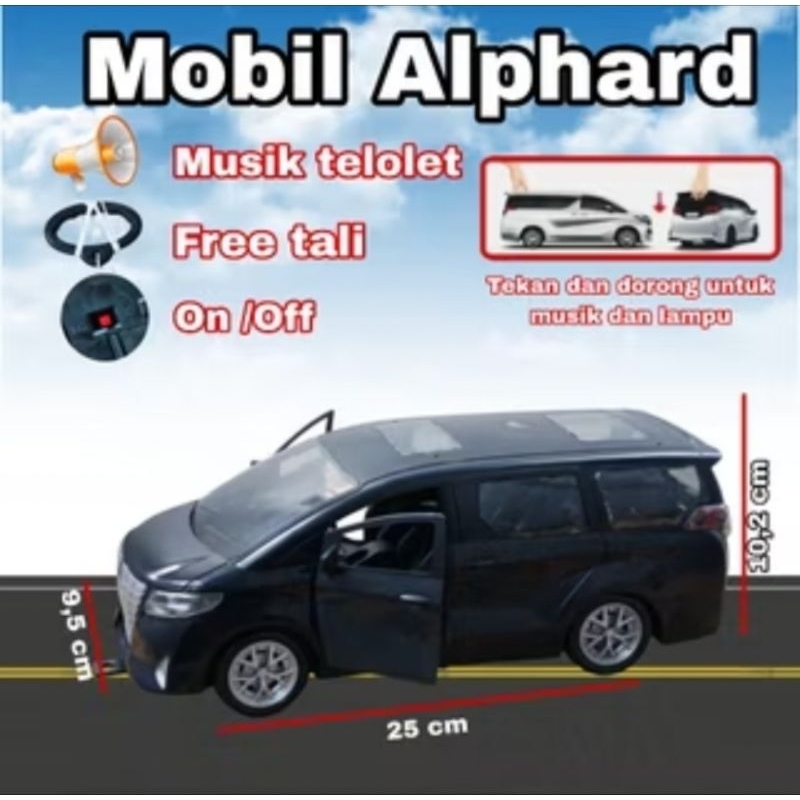 Jual mainan mobil Alphard hitam - putih / mainan mobil Alphard ada ...