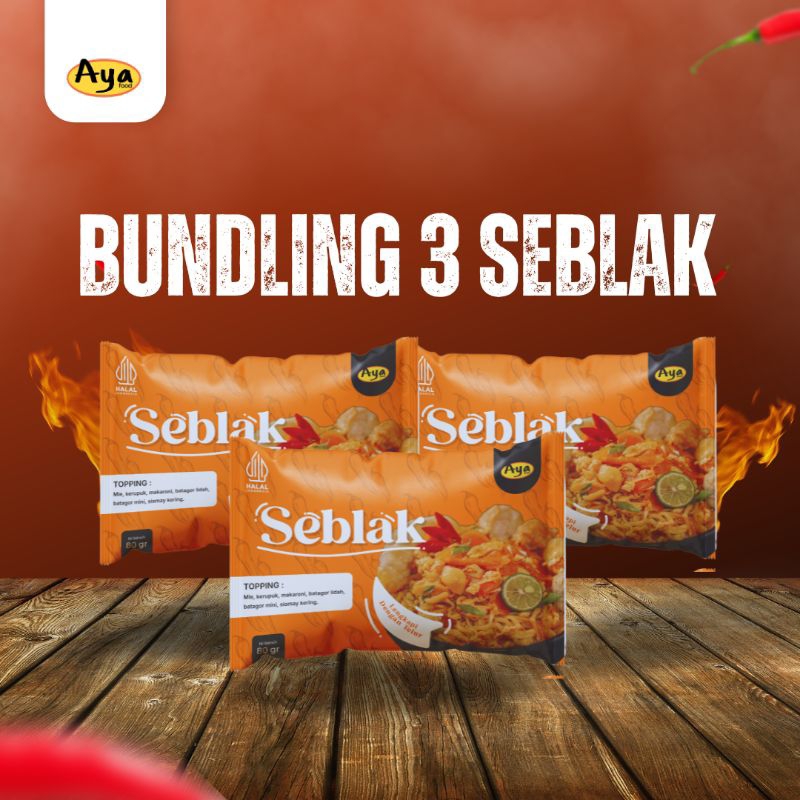 Jual Aya food - Paket Bundling 3 Seblak Instan Oleh Oleh khas Bandung ...