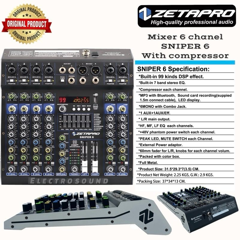 Jual MIXER ZETAPRO SNIPER 6 With Compressor Original | Shopee Indonesia