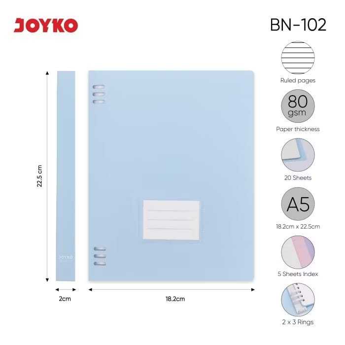 Jual Joyko Binder Note Joyko BN-102 A5 | Shopee Indonesia