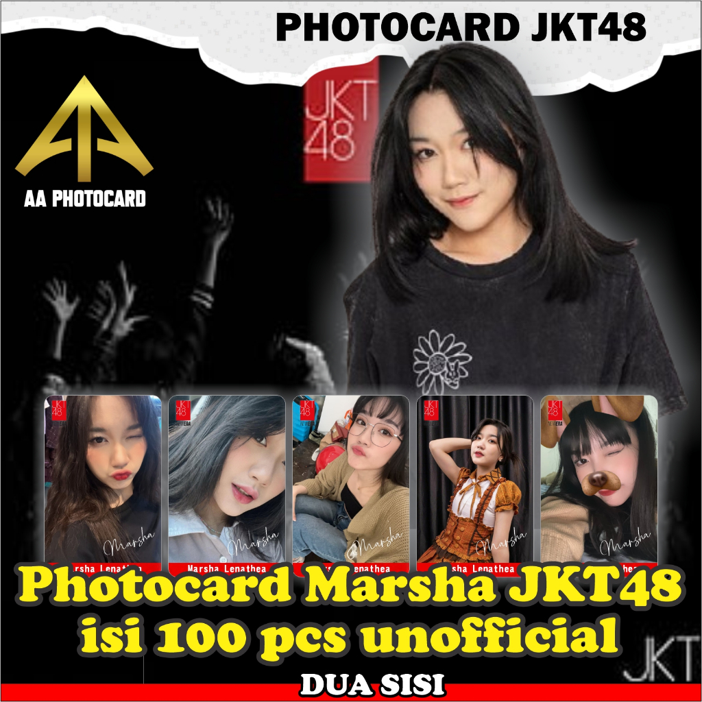 Jual Photocard Marsha Lenathea (Marsha JKT48) isi 25 Pcs Tebal 310grm (Free Stiker dan Inner ...