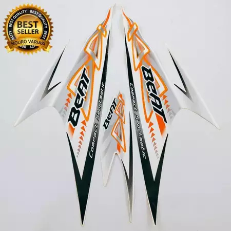 Jual striping honda beat karbu 2011 2012 putih list body standar ...
