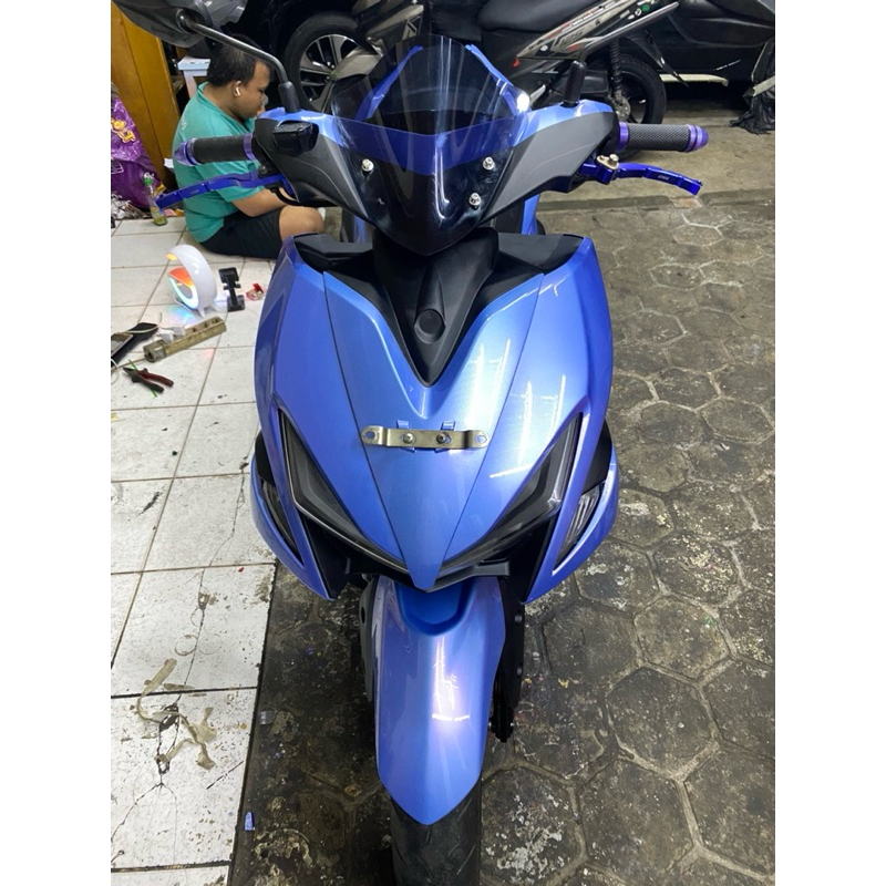 Jual Repainting Full Body Halus Aerox Old Blue Sky Metalic | Shopee ...