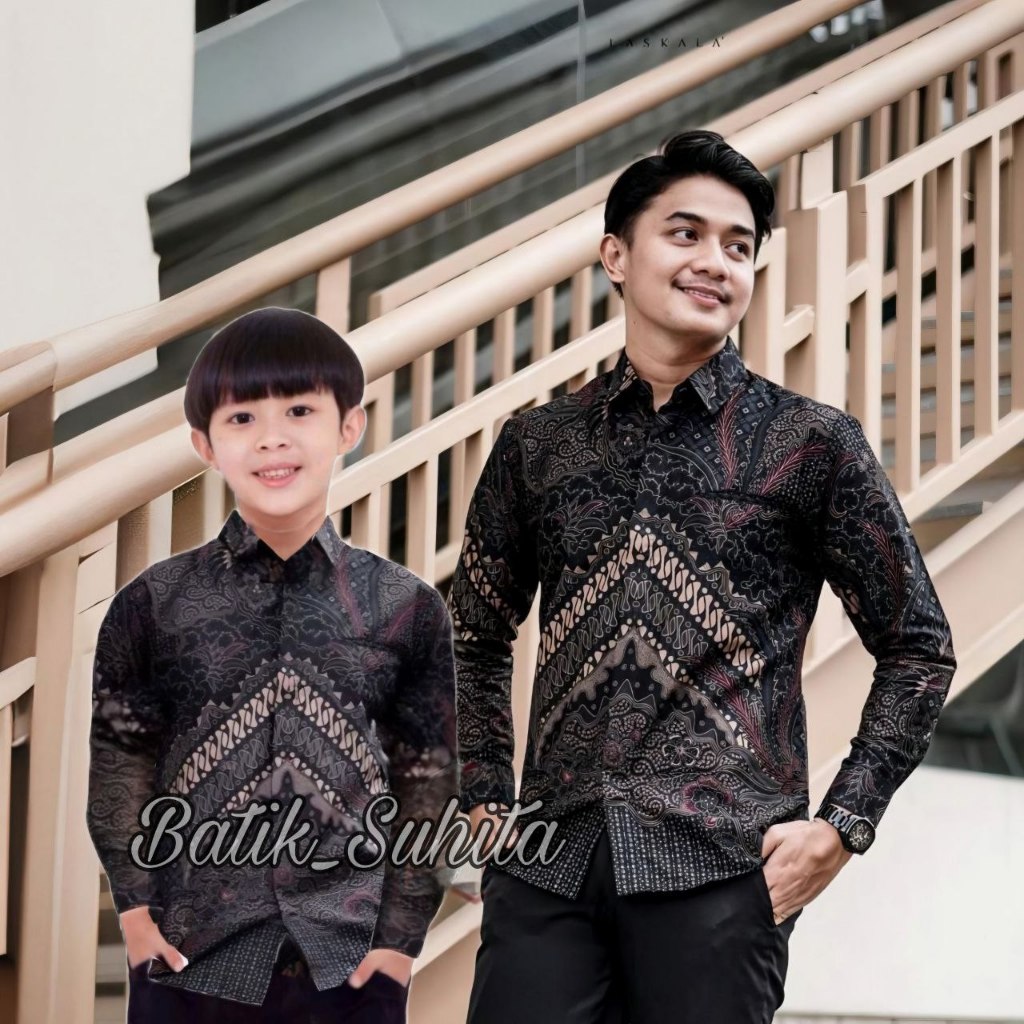 Jual TERBARU Kemeja batik ayah dan Kemeja Batik anak cowok Batik Motif ...