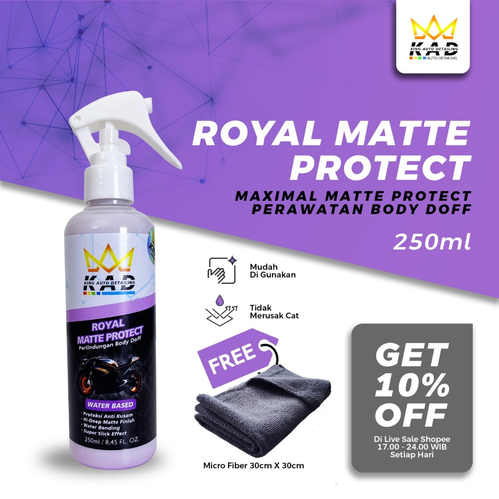 Jual KAD Royal Matte Protect 250ml Pengkilap Coating Cat Doff Kendaraan ...