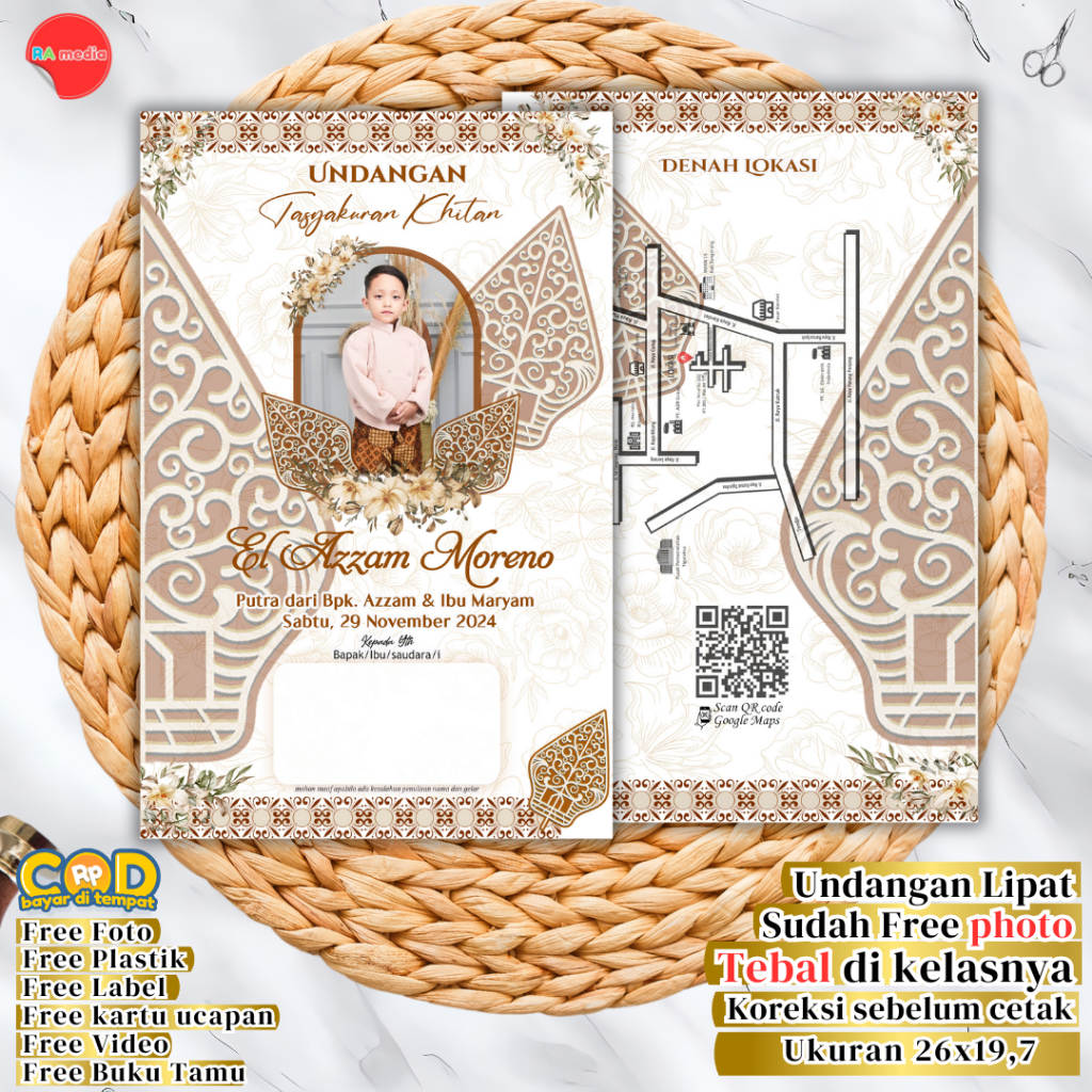 Jual undangan sunatan khitanan harga murah unik proses cepat dsgn mewah ...