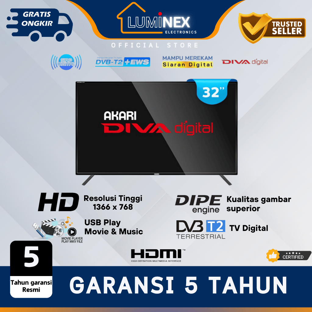 Jual LED Digital Akari TV 32 inch LE-32D53 | Shopee Indonesia