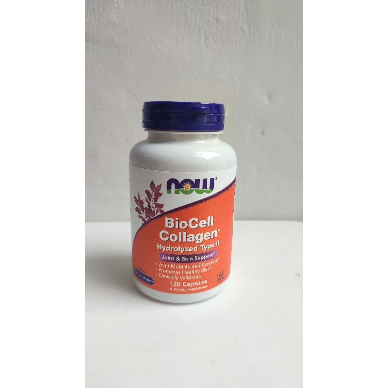 Jual Now Foods BioCell Collagen, Hydrolyzed Type II, 120 Veg Capsules ...