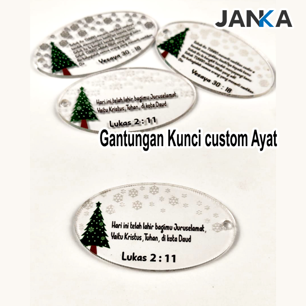 Jual JANKA Gantungan Kunci Ayat Emas Alkitab Akrilik Tebal 2mm Custom ...
