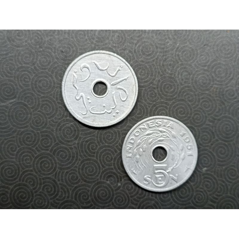 Jual uang kuno koin 5 sen bolong alumunium | Shopee Indonesia
