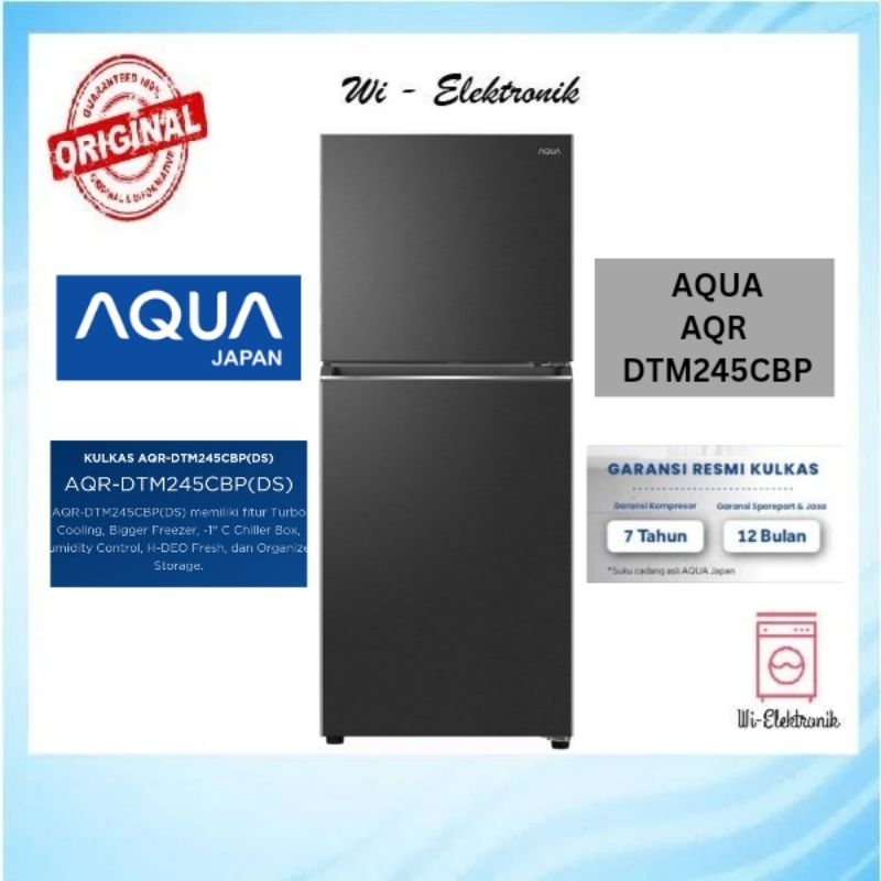 Jual Kulkas 2 Pintu AQUA AQR DTM245CBP Lemari Es 2Pintu DTM 245CBP 245 CBP | Shopee Indonesia