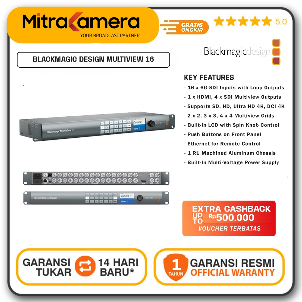 Jual Blackmagic Design MultiView 16 - 16x 6G SDI, 4x SDI, 1x HDMI | Shopee Indonesia