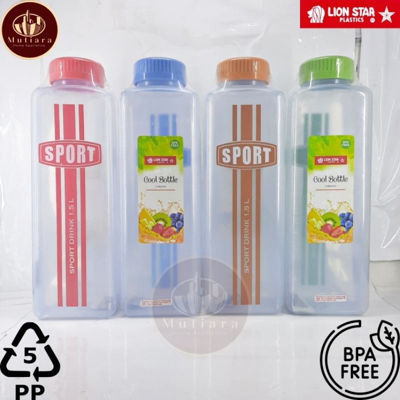 Jual Lion Star Botol Sport 1,5 Liter | Botol Kulkas Kotak | Cool Pot Drink | Botol Air Minum ...