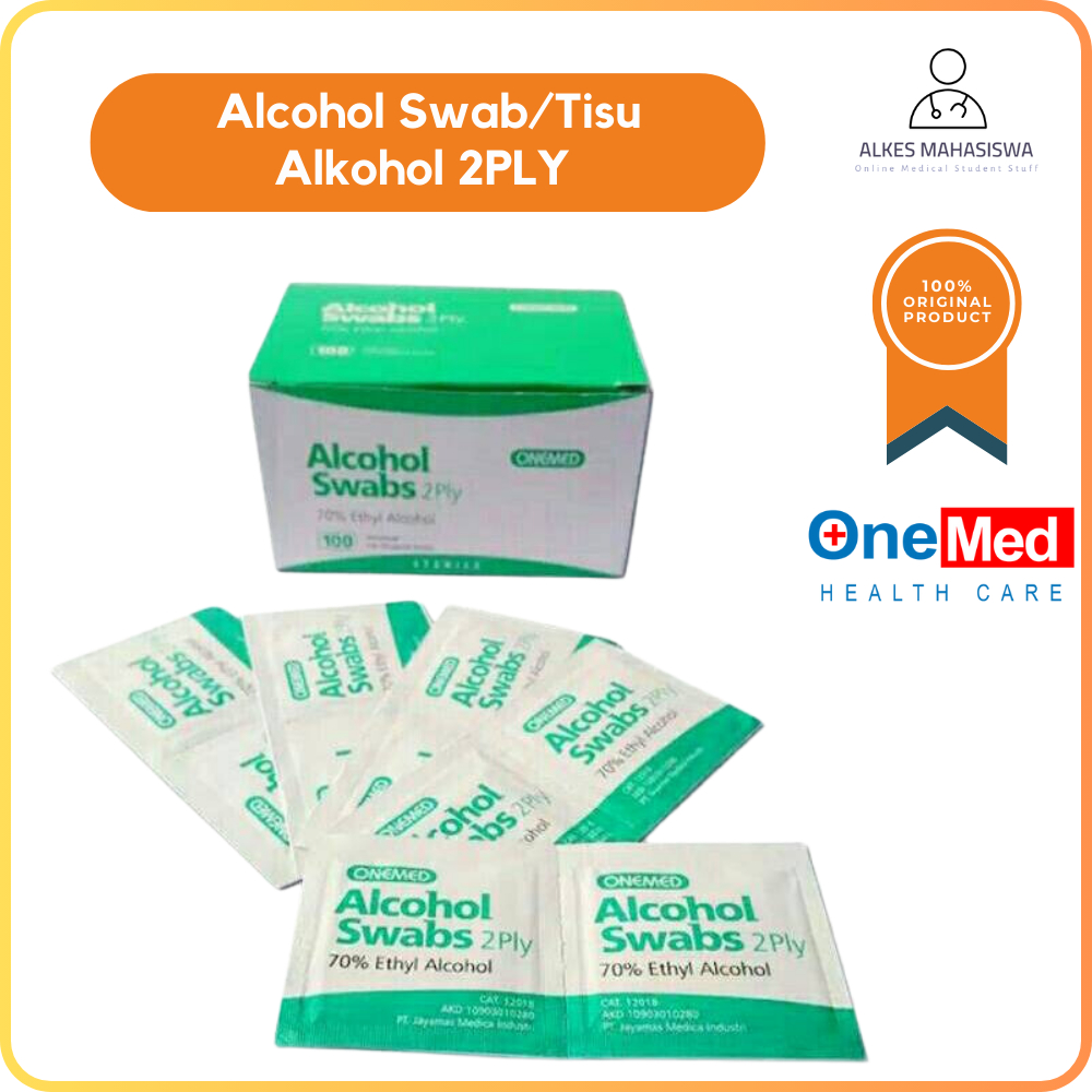 Jual Alkohol Swab Alcohol Swab Tisu Alkohol 2PLY OneMed | Shopee Indonesia