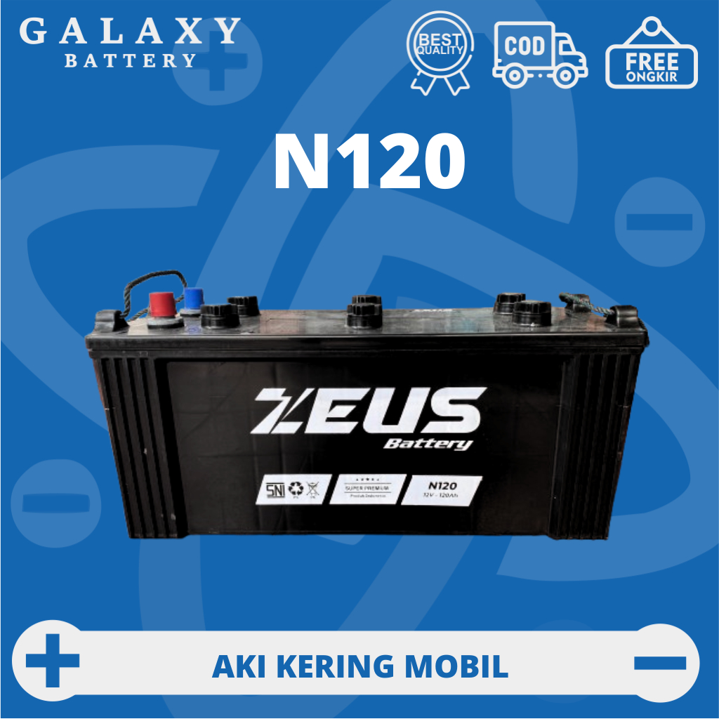 Jual Aki Zeus Super Power MF N120 12 Volt 120 Amper | Shopee Indonesia