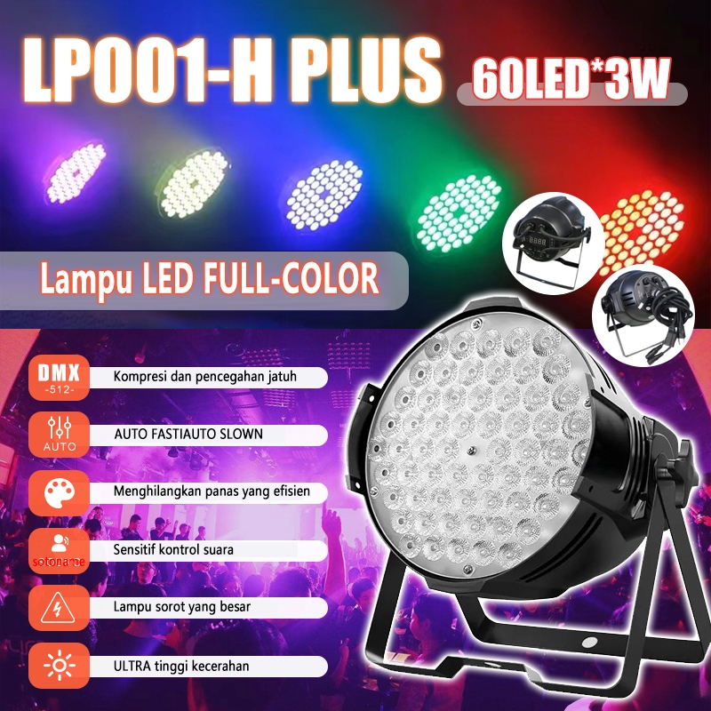 Jual lampu panggung 60LEDX3W 60LED lampu panggung led par 54W lampu ...