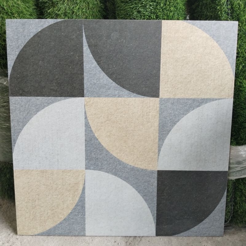 Jual KERAMIK 50X50 HALSTEN CUTTING ABU KASAR MOTIF GREY - MILAN HABITAT | Shopee Indonesia
