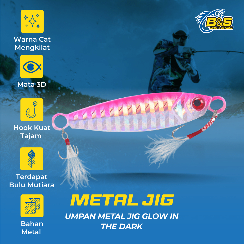 Jual Umpan Pancing Metal Jig 7g 10g 15g 20g 30g Metal Jig GID MJ008 | Shopee Indonesia