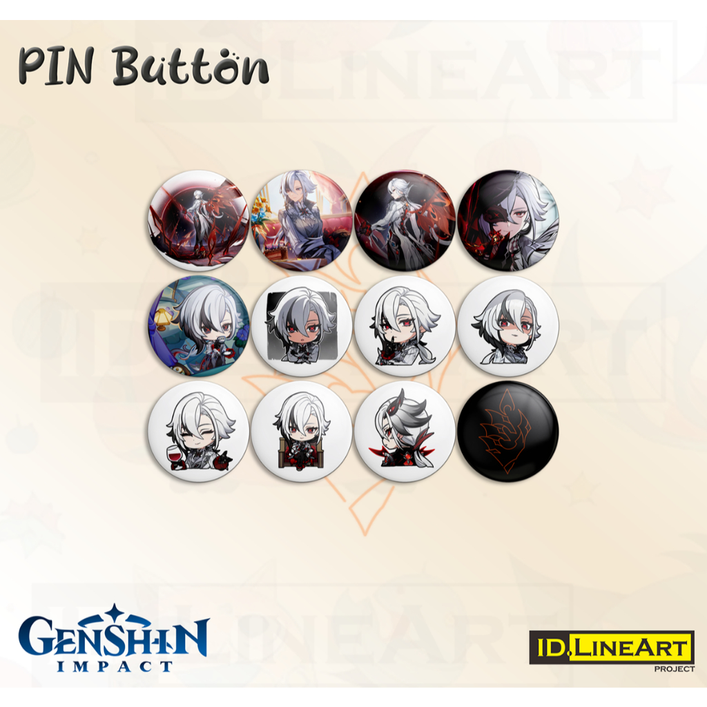 Jual ARLECCHINO GENSHIN IMPACT Pin Button Pin Plastik Bros Ukuran 44mm ...