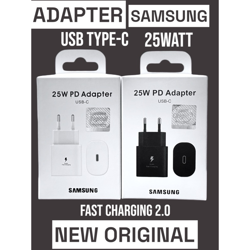 Jual SAMSUNG USB C POWER ADAPTER 25 WATT HITAM/PUTIH ORIGINAL ...