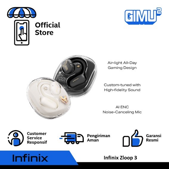 Jual Infinix Zloop 3 - 30 Hours Playtime - Premium Sound Quality - AI ...