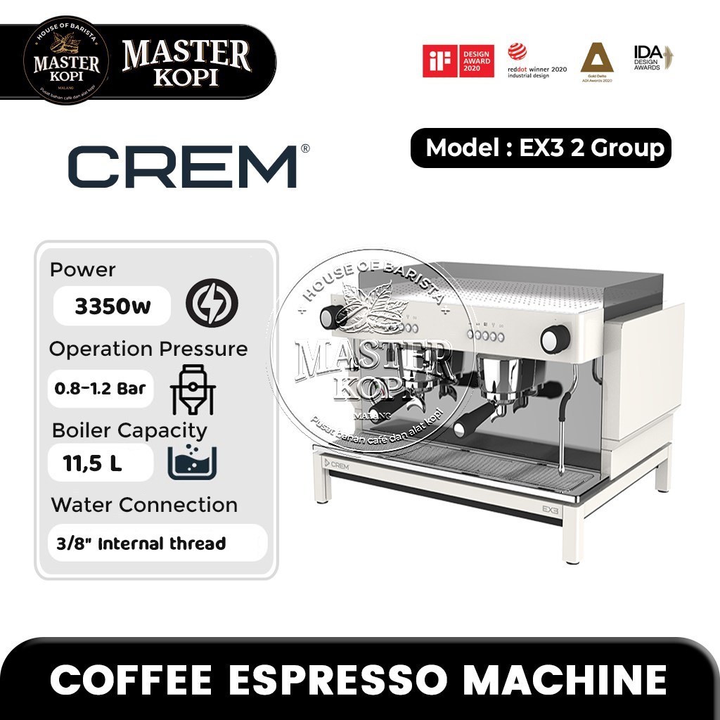 Jual Mesin Kopi Espresso CREM EX3 2 Group Coffee Machine | Shopee Indonesia
