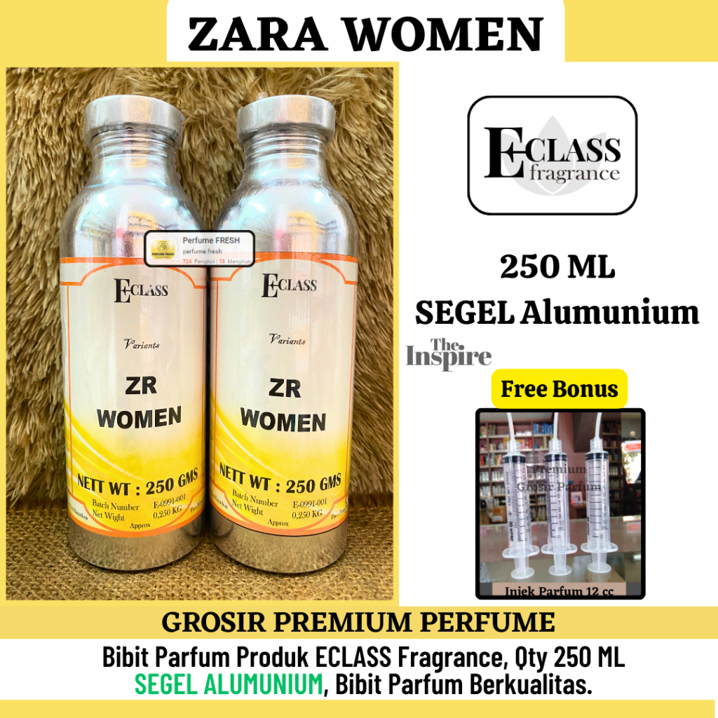 Jual Bibit Parfum Cwe ZR WOMEN Berkualitas 250 ML SEGEL Alumunium ECLASS Fragrance - PARFUM ...
