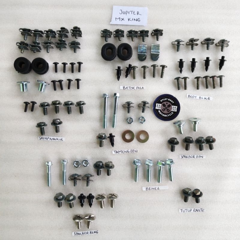 Jual Baut Motor Jupiter MX King Fullset Baut Motor Jupiter Fullbody ...