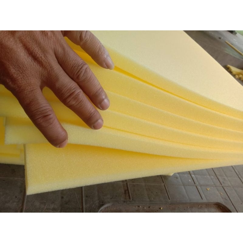 Jual busa lembaran 2cm busa kuning ukuran 100x30x2cm | Shopee Indonesia