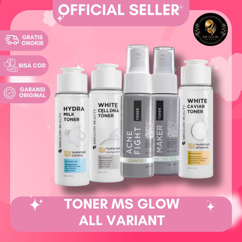 Jual MS GLOW TONER / MS GLOW TONER GLOW MAKER / MS GLOW TONER ACNE ...