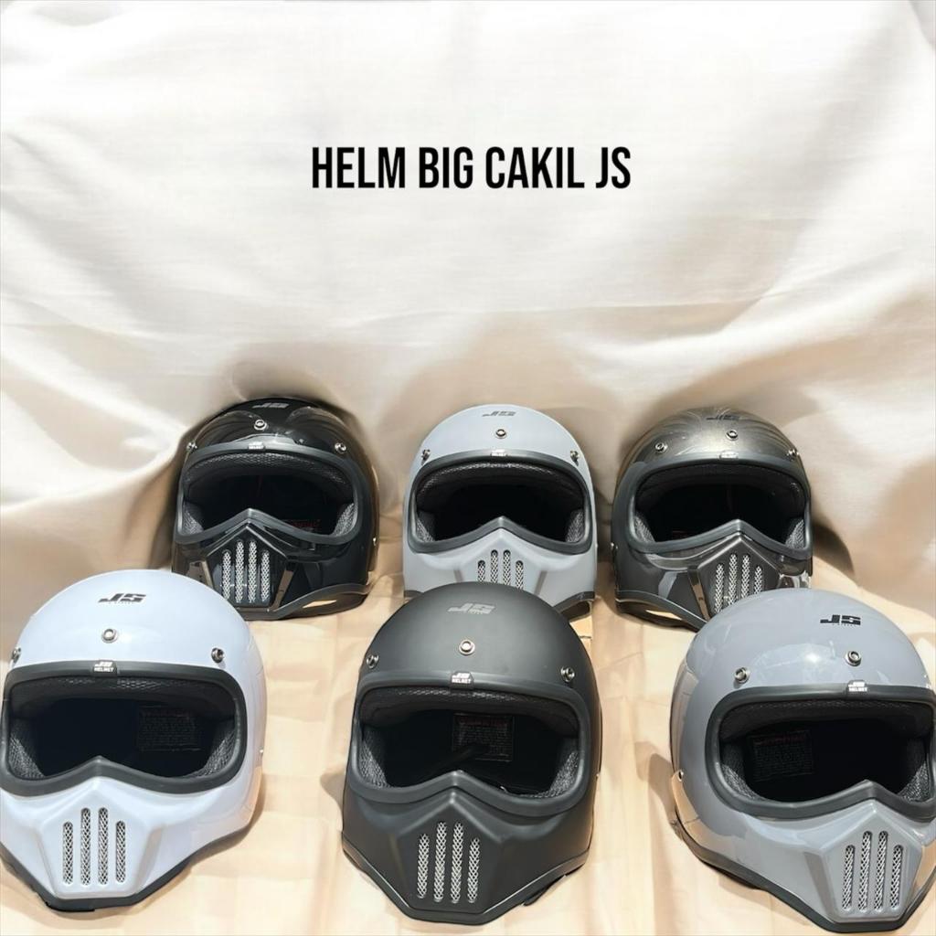 Jual COD js BIG Helm Cakil Full face Retro BIG HELM CAKIL RETRO JS SNI ...