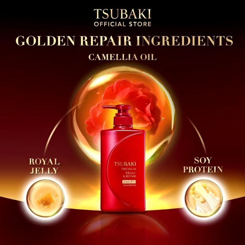 Jual TSUBAKI PREMIUM MOIST & REPAIR SHAMPOO// CONDITIONER 490ml ...
