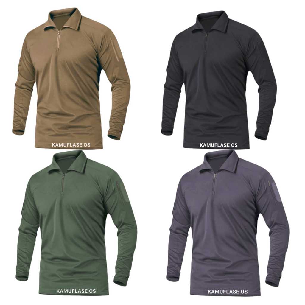 Jual Combat Shirt kaos tactical polos panjang baju BDU TNI Polri securty banser PP Kaos Army ...
