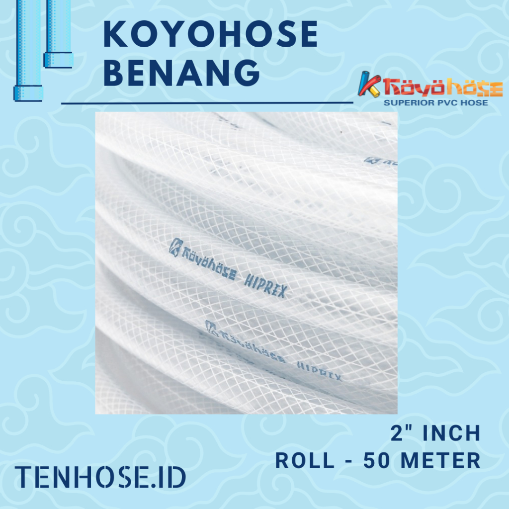 Jual Selang Air Serat Benang Koyohose 2" Inch 50 Meter Tebal Roll Air ...